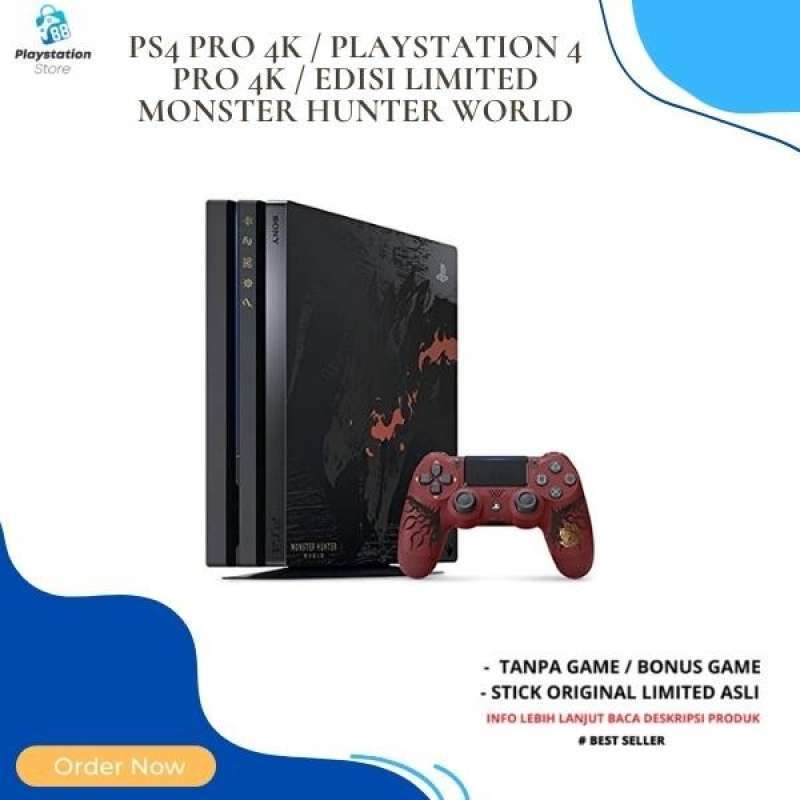 Jual PS4 PRO 4K / PLAYSTATION 4 PRO 4K / EDISI LIMITED MONSTER HUNTER WORLD di Seller Silvanna ...