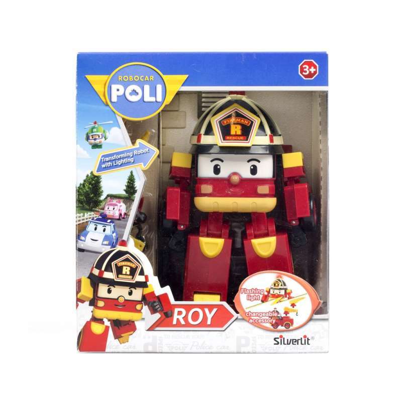 Promo Robocar Poli 83093 Transforming Robot With Lighting Roy Mainan ...