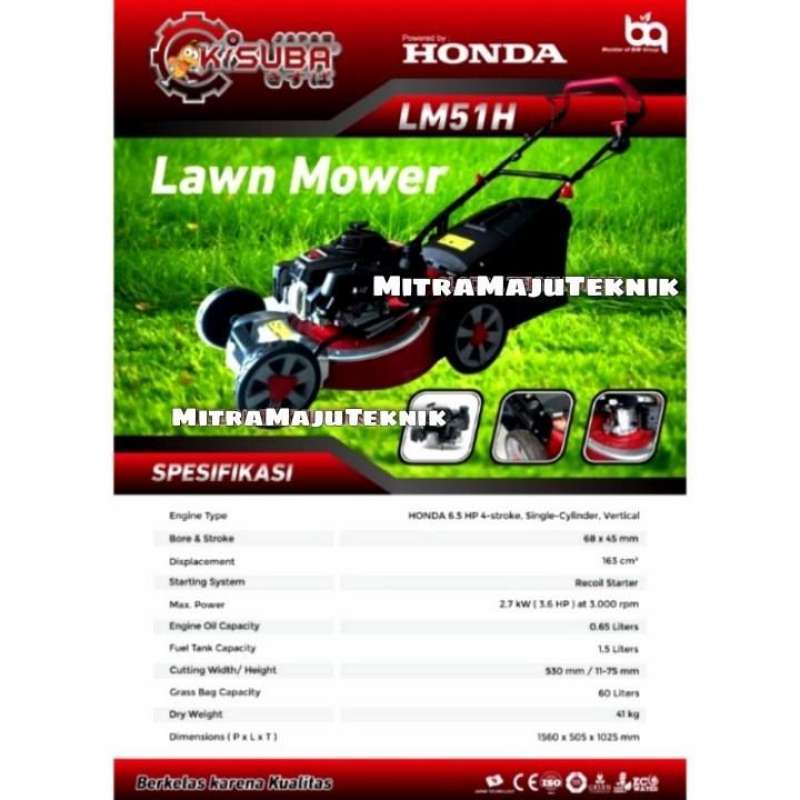Jual Mesin Potong Rumput Dorong Honda Lawn Mower Honda Terbaik Di Seller Mitra Maju Teknik ...