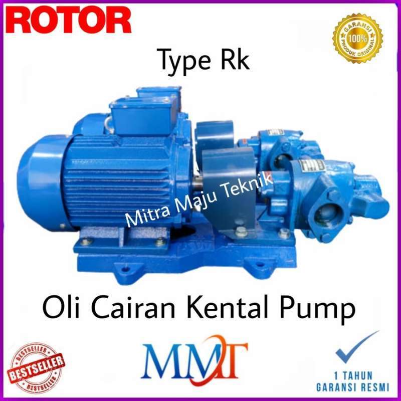 Jual Pompa Oli Gear Pump Rotor RK 83.3 2.2kw 220V 1Phase Oli Cairan ...