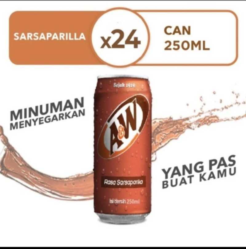 Jual A&W Can (AW Can 250 mL x 24 Pcs) | GRAB GOJEK ONLY di Seller AQUAMAN BENZ - Kota Jakarta ...