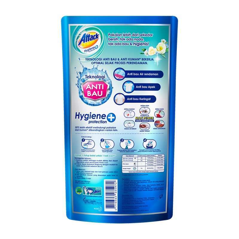 Jual Attack Attack Hygiene Plus Protection Detergent Cair [800 Ml] Di ...