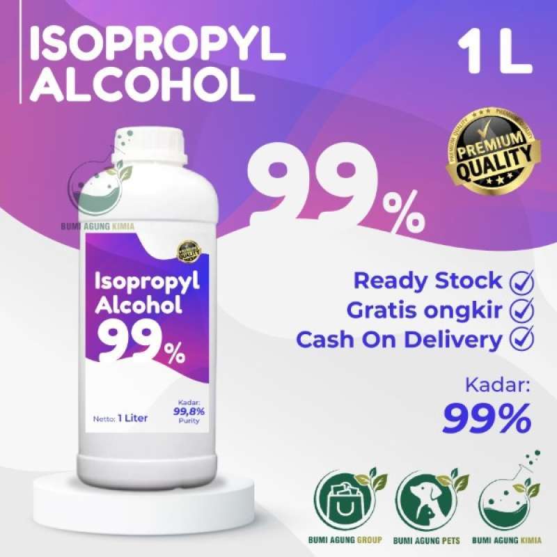 Jual Isopropyl Alcohol 99,9% 1 Liter | Ipa Murni | Alkohol 99,9% Di ...