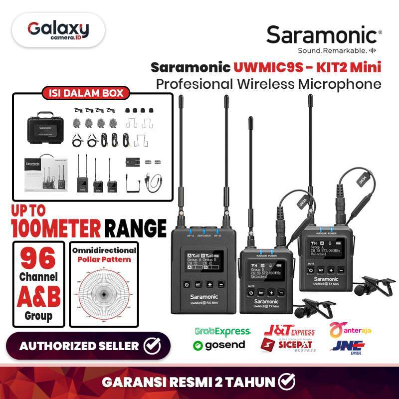 Promo Saramonic UwMic9S Kit2 Kit 2 Mini UHF Wireless Microphone System ...