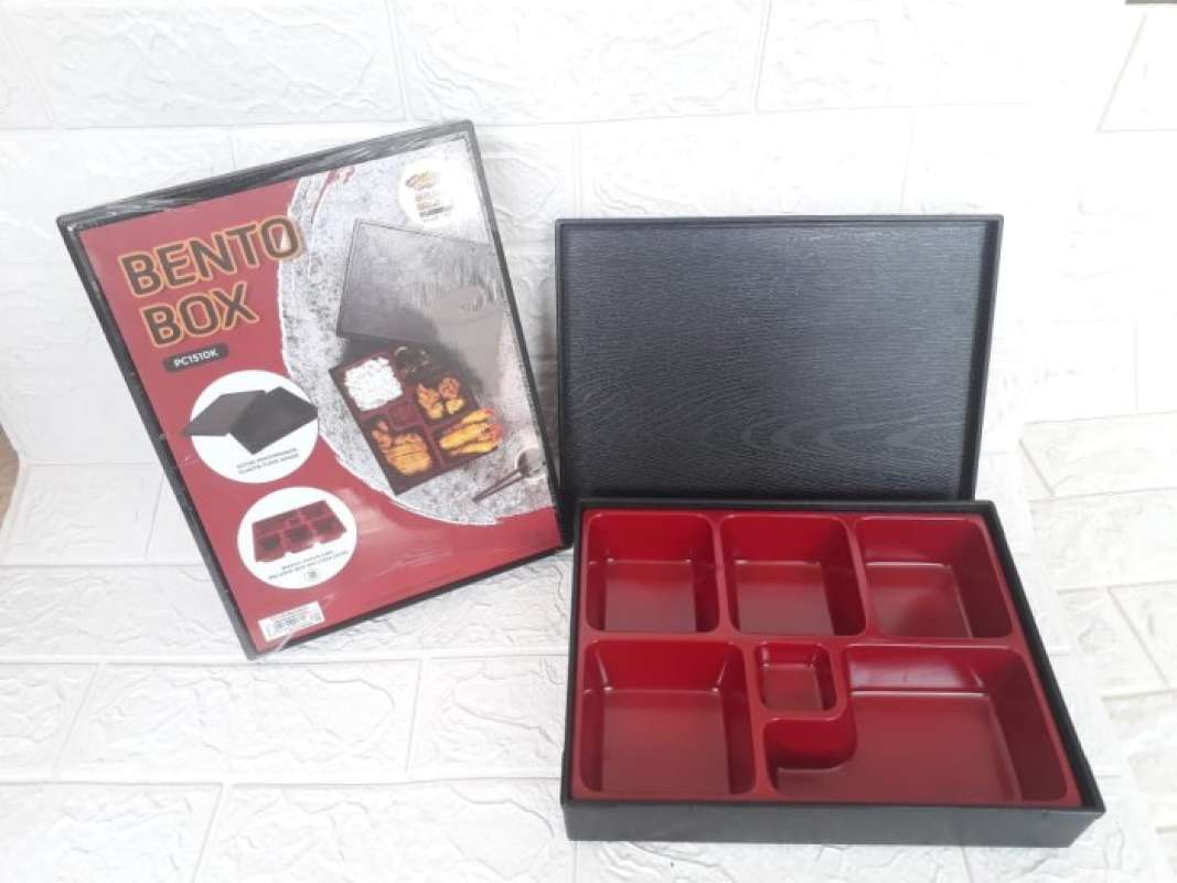 Jual Bento Box 6 Sekat Plus Tutup Japanese Set Golden Dragon Melamin Hokben Di Seller Smartans ...