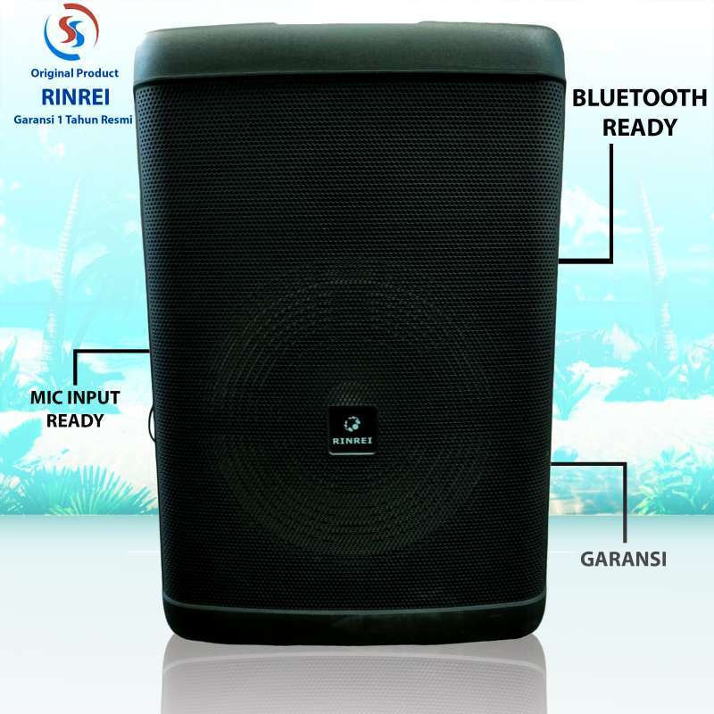 Jual Speaker Portable aktif RINREI 15 inch SR 8899G Speaker bluetooth ...