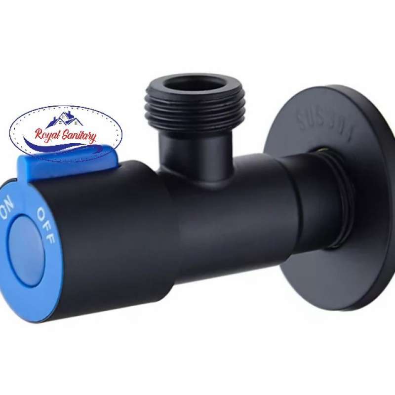 Promo Stop Kran SINGLE Stainless 304 BLACK-Keran air Shower-stop Kran ...