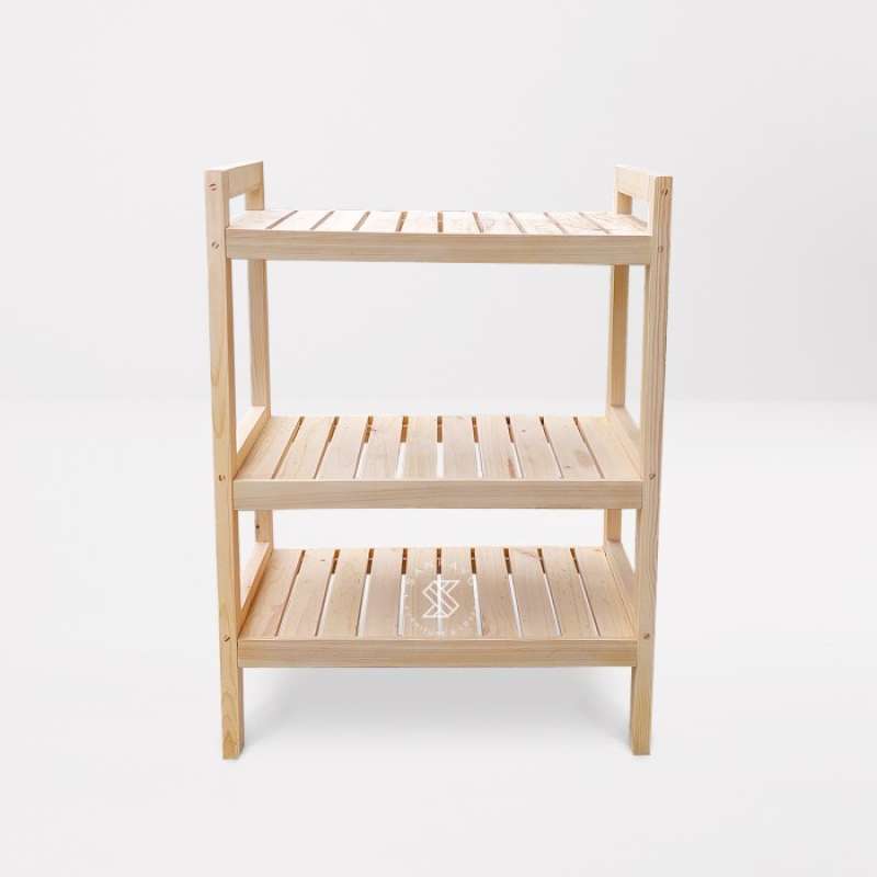 Promo Rak Susun 3 Tingkat Kayu Jati Belanda Diskon 4% Di Seller Dh_grub ...