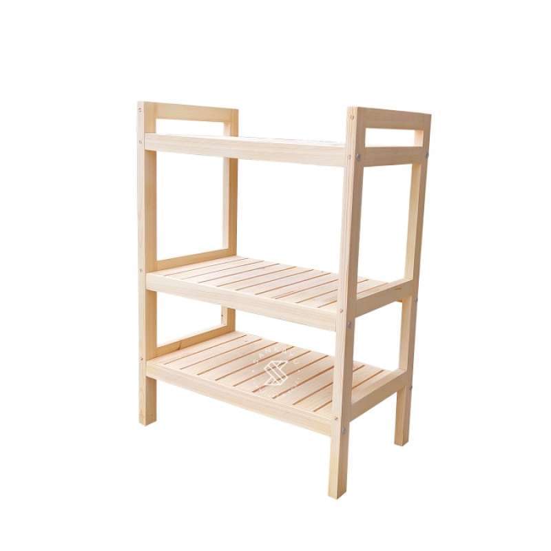 Promo Rak Susun 3 Tingkat Kayu Jati Belanda Diskon 4% Di Seller Dh_grub ...