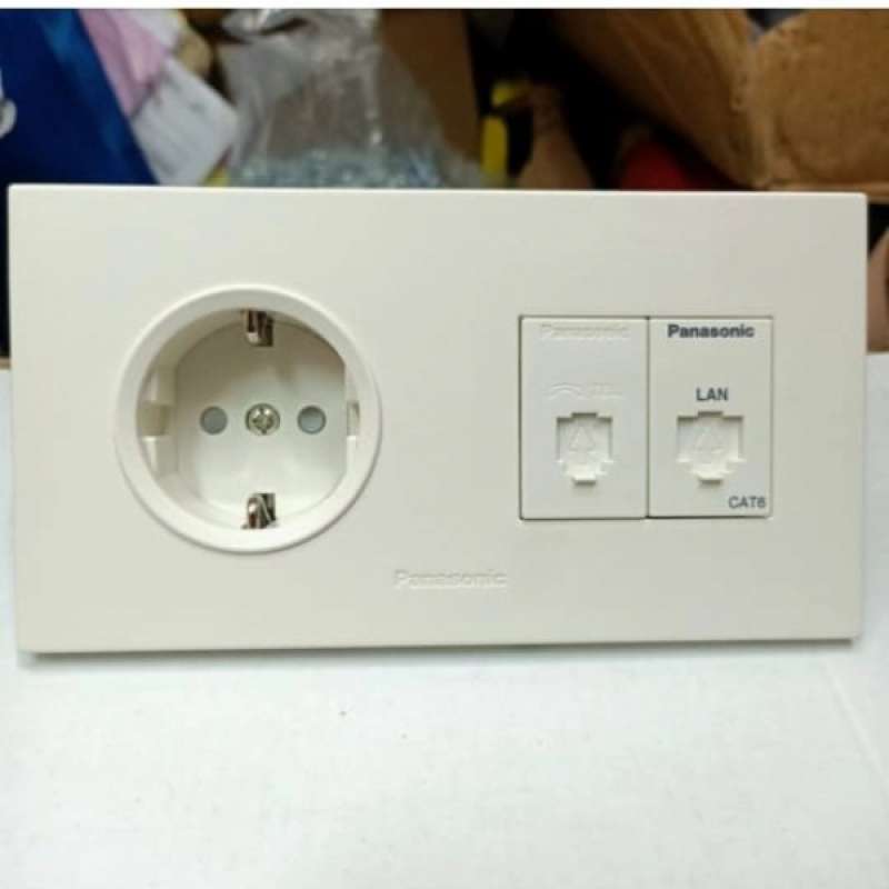 Promo Stop Kontak+Outlet Telepon+ Outlet Data Cat 6 Panasonic Diskon 14 ...
