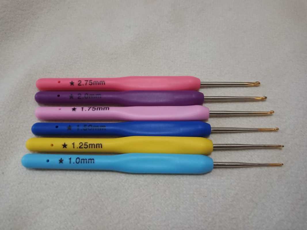 Jual Jarum Rajut Aluminium Handle Plastik Lace Kecil - 5.5mm di Seller ...