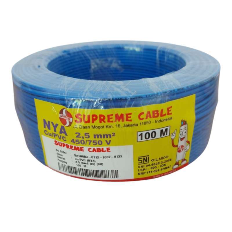 Jual Kabel SUPREME 2.5mm 100 Meter SNI Kabel Listrik Tunggal Tembaga 2.5mm di Seller SUKSES ...