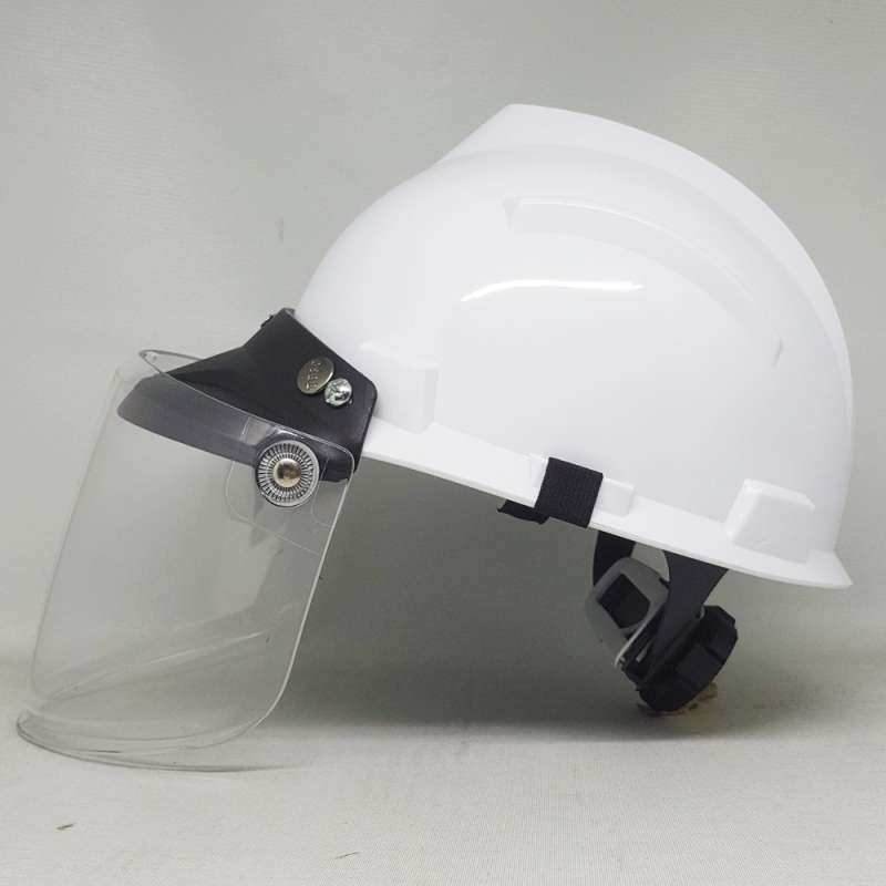 Promo Helm Apd Safety Apd Face Shield Safety Helmet - Putih Semua ...