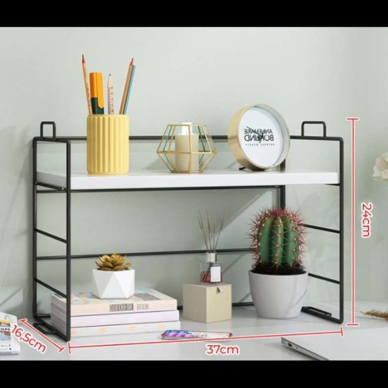 Promo Starlight Rak Buku Kayu Organizer Rak Stationery Susun Rak Meja ...