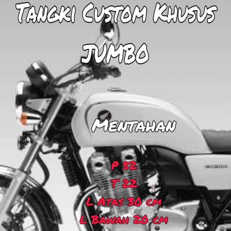 Promo Tangki Motor Custom Jumbo Moge Cafefacer Triumph Japstyle Bisa ...