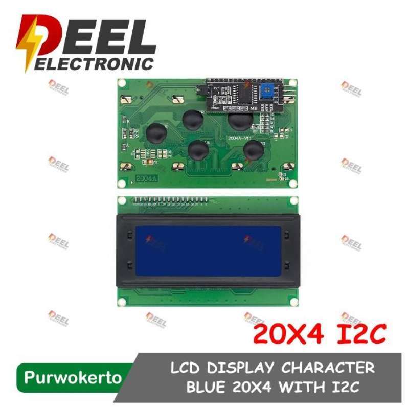 Jual LCD DISPLAY CHARACTER 20X4 BLUE WITH I2C LCD 2004 BACKGROUND BIRU di Seller DEEL ELECTRONIC ...