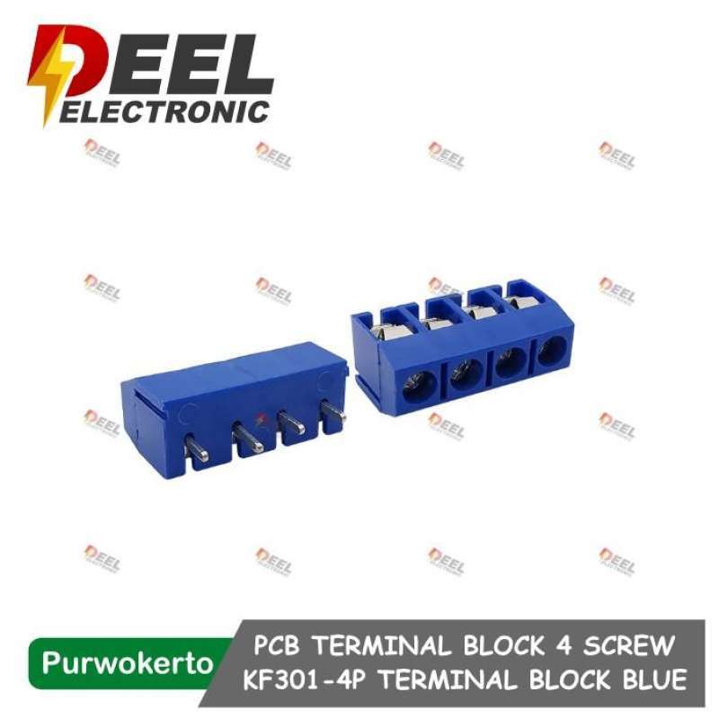 Jual TERMINAL BLOCK 4 SCREW KF301-4P PCB TERMINAL BLOCK 4P BLUE BIRU di ...