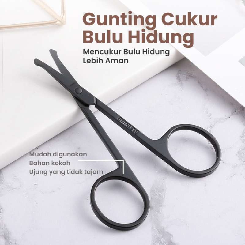 Promo Ujung Tumpul Gunting Cukur Kecil Bulu Hidung Mata Alis Benang ...