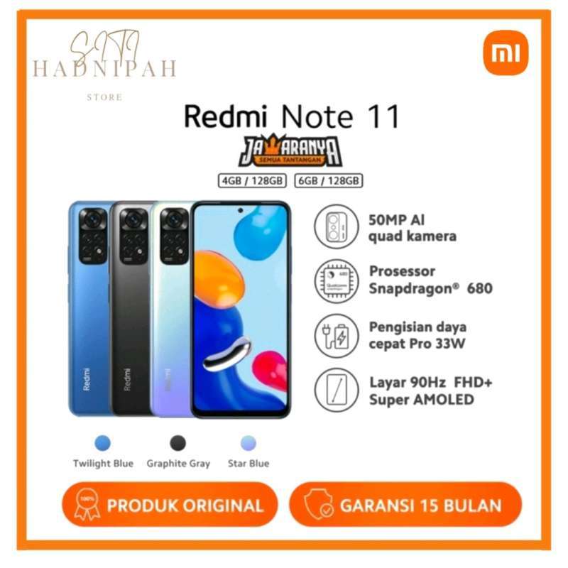 Jual Xiaomi Redmi Note 11 Garansi Resmi 15 Bulan Layar Amoled - 6/128 ...