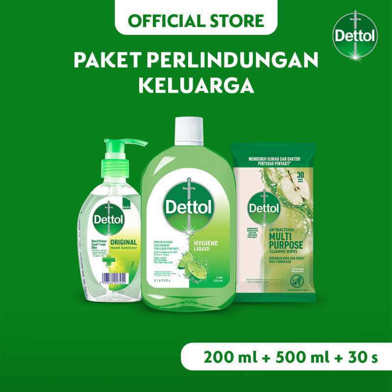 Jual Paket Keluarga - Dettol Multipurpose Wipes [30s/varian Random ...