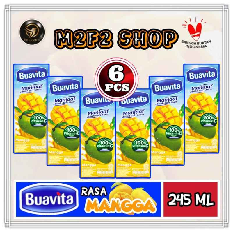 Promo Jus Buavita Rasa Mangga Kotak | Juice Mango - 245 ml (Kemasan 6 ...