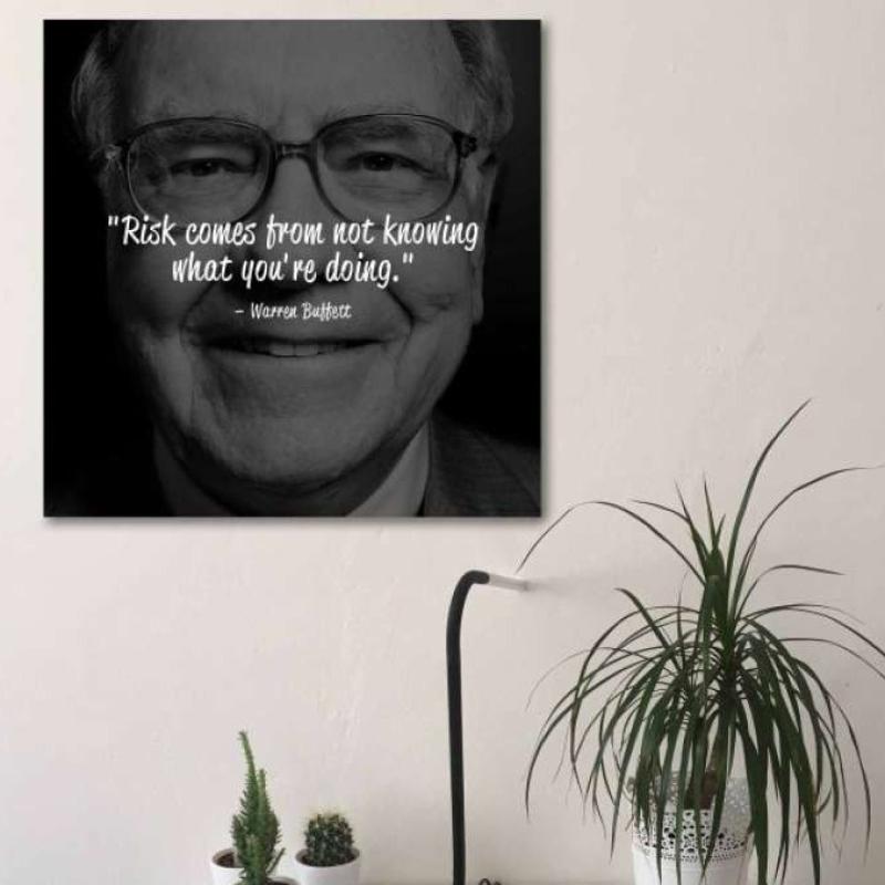 Jual Premium Poster - Warren Buffet Quotes Ver 1 - Borderless Frame ...