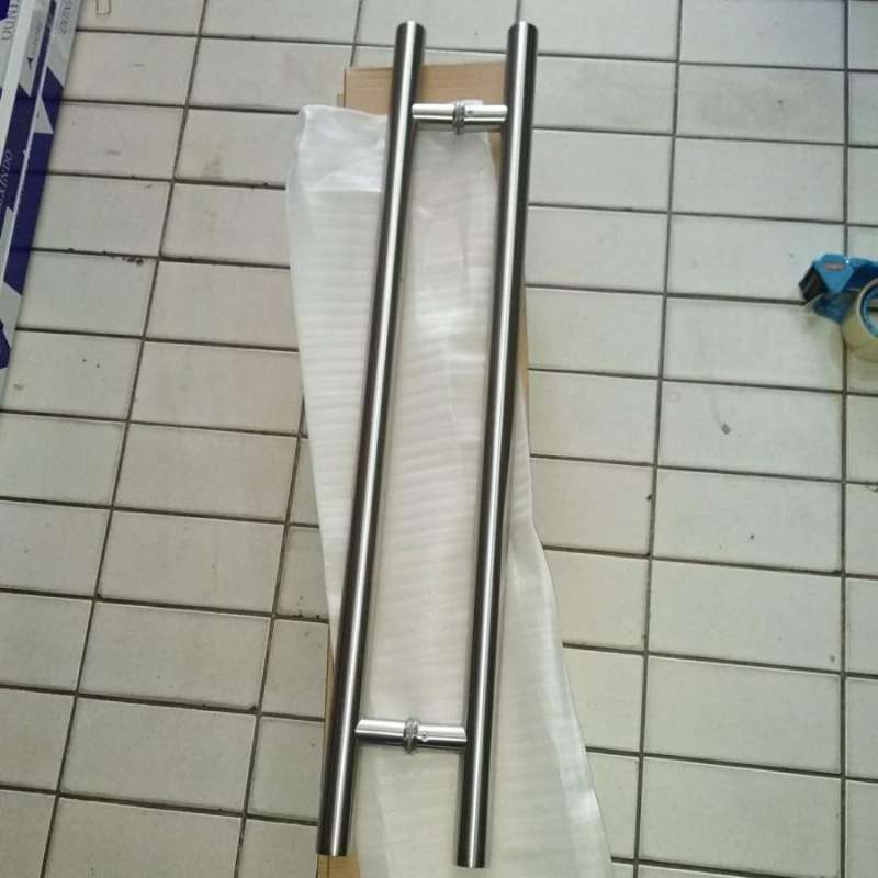 Jual Handle Stainles Stainless H Pipa Bulat Atraksi Pintu Kaca H 60 80 ...