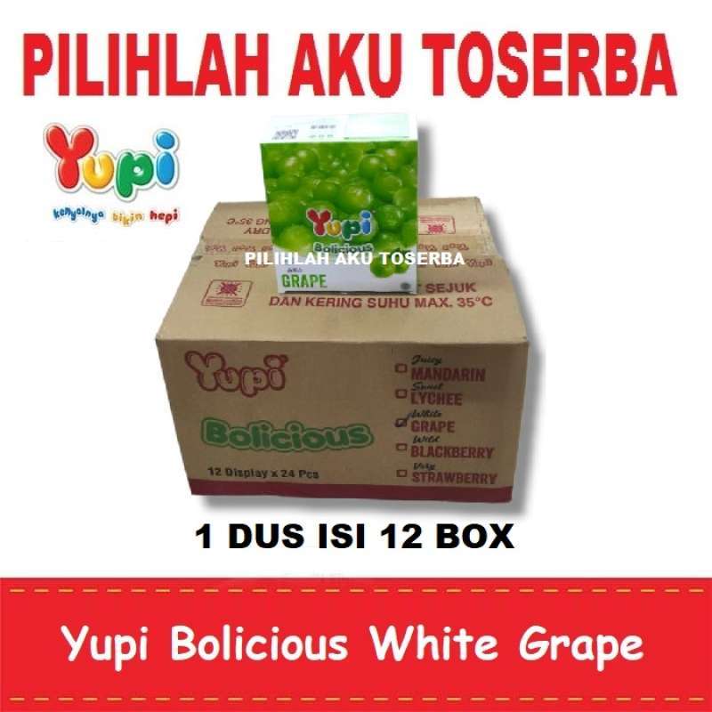 Promo YUPI Bolicious WHITE GRAPE BOX - ( HARGA 1 DUS ISI 12 BOX ) Diskon 23% di Seller Pilihlah ...