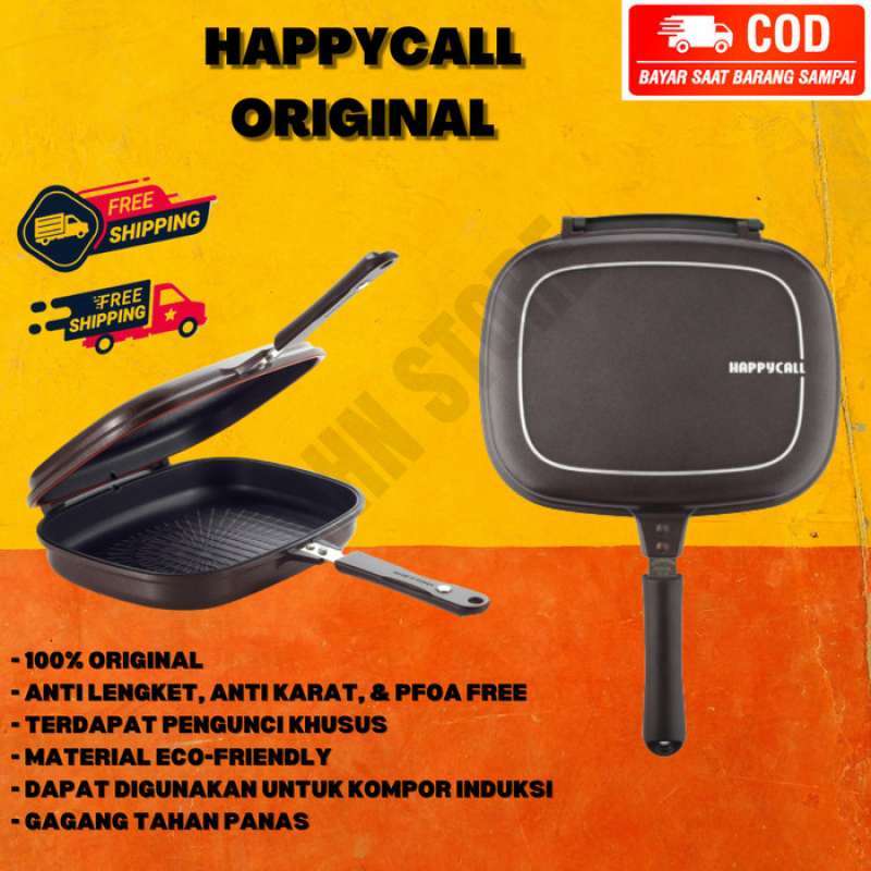 Promo Happy call Titanium Jumbo Grill Double Pan 30cm - ORIGINAL Diskon ...