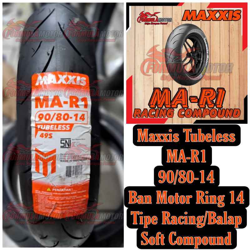 Jual 90/80-14 Ban Maxxis MA R1 Racing Compound Tubeless - Ban Balap/Race Motor Matic/Scooter ...