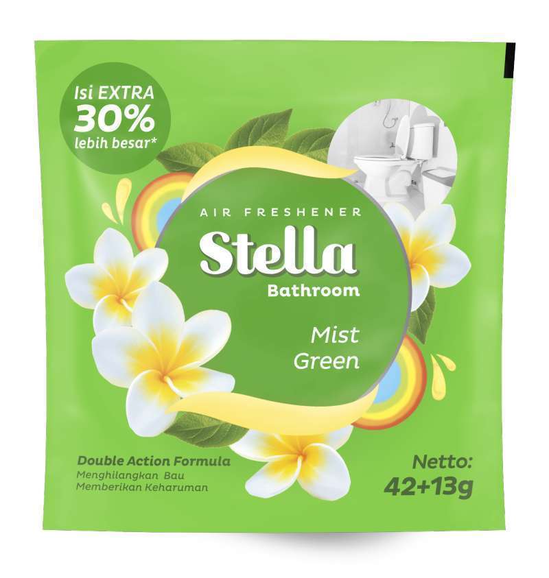 Jual - Stella Bathroom Mist Green Pengharum Kamar Mandi [40011516/ 42 g + 13 g] di Seller Dunia ...