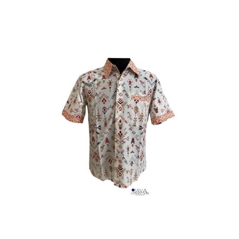 Jual Mens Shirt S/s Motif Tenun White Di Seller Java Connection Batik - Ngestiharjo, Kab. Bantul ...