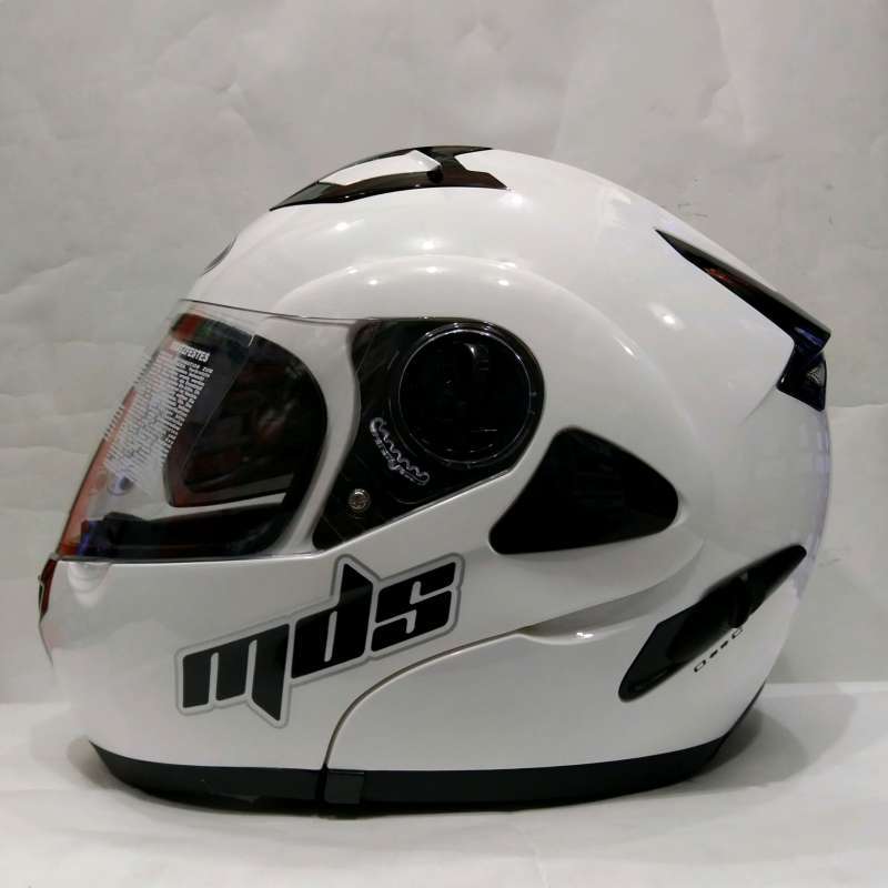Promo Helm Mds Pro Rider White Helm Full Face Modular Diskon 10% Di ...