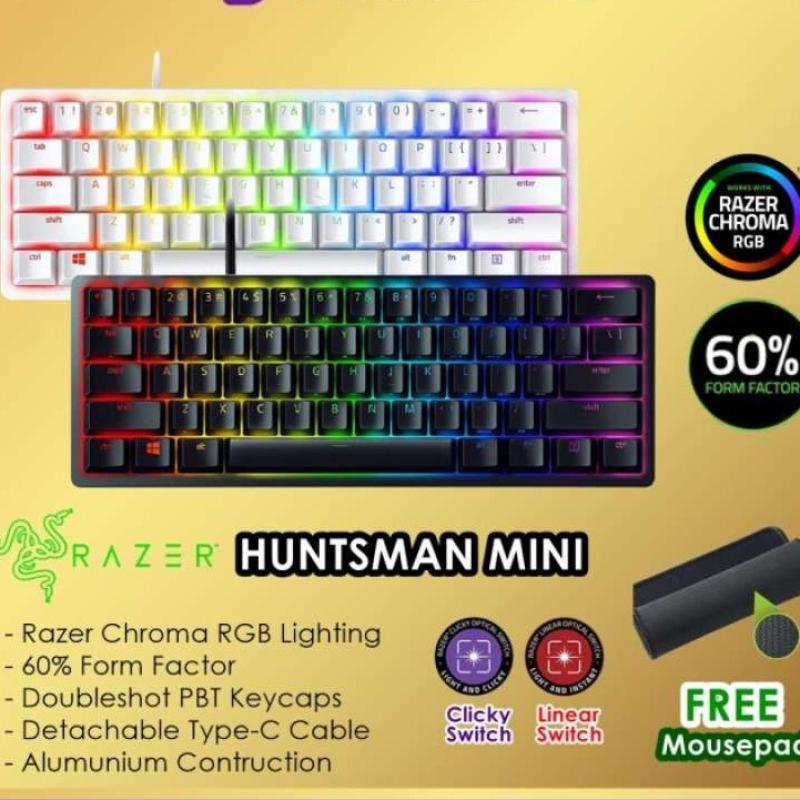 Promo . Huntsman Mini Mercury 60% Optical Gaming Keyboard Diskon 23% di ...
