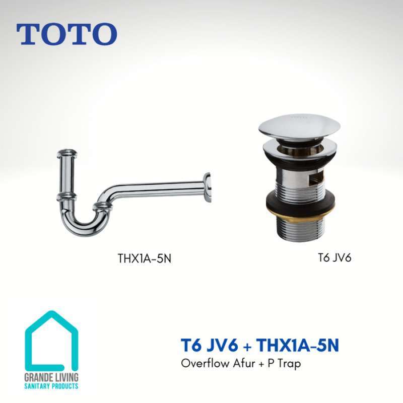 Promo TOTO Afur Waste T6JV6 dan P Trap THX1A-5N Overflow Diskon 6% di Seller Poppyy Shop ...