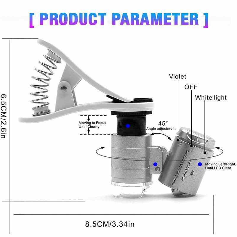 Jual Mikroskop Kamera Ponsel Uv Led 60x Ae61 / Microscope Hp Mobile ...