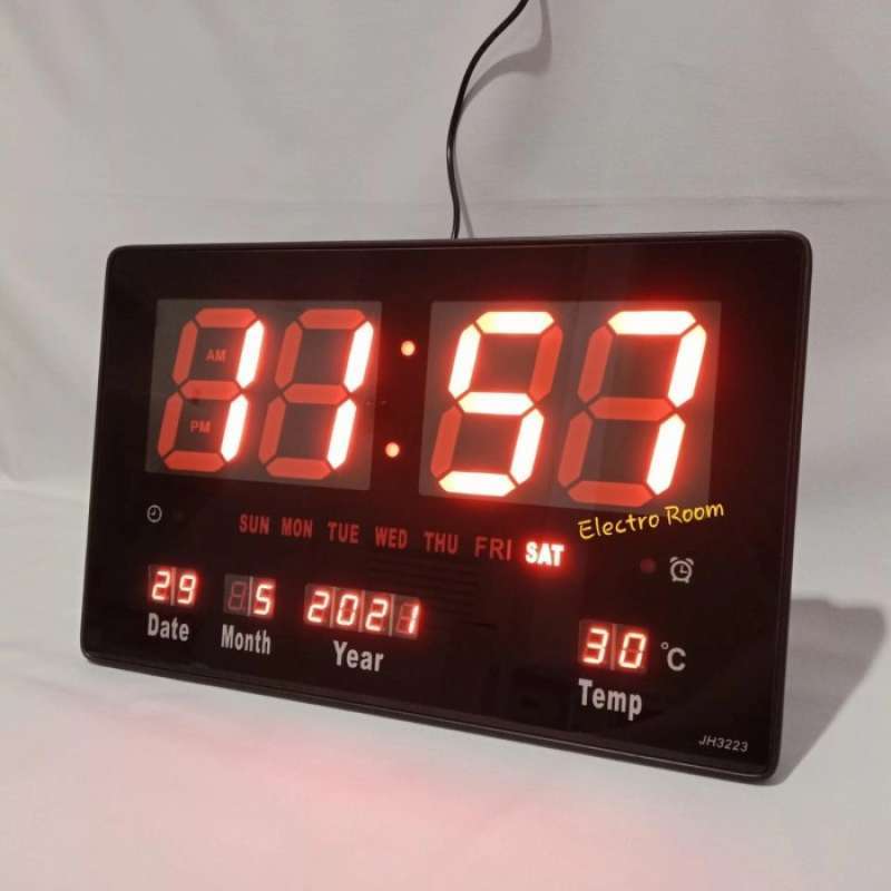 Promo Jam Digital Alarm Led Jumbo 3223 Jam Digital Led Dinding atau ...