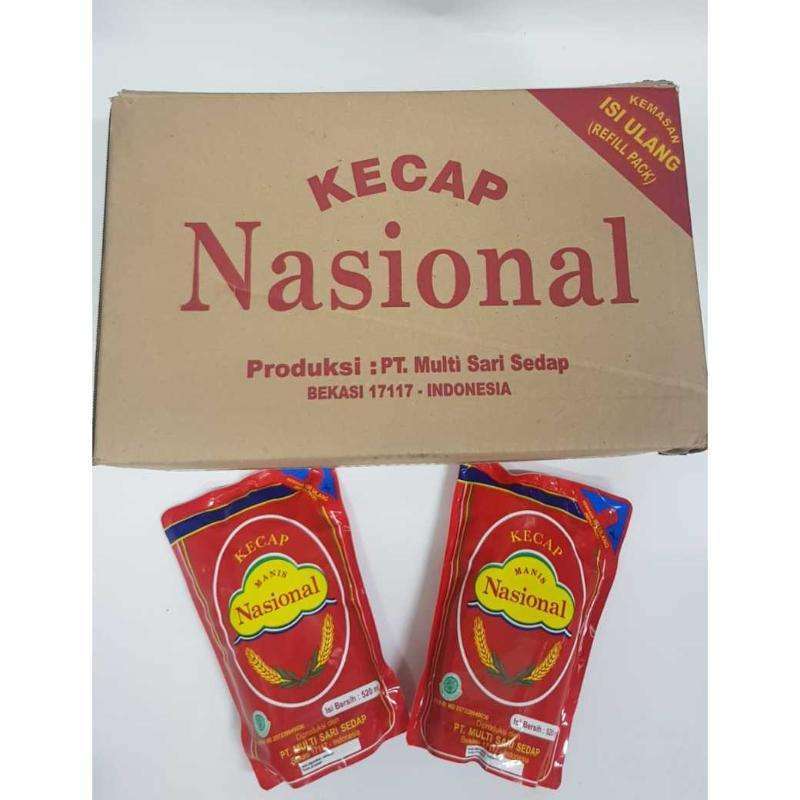 Jual Dus Karton Kecap Nasional Kecap Manis Refill 520ml (Dus isi 12) di ...