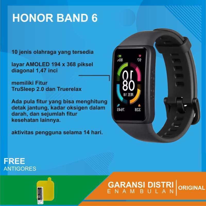 Jual Huawei Honorband 6 Nfc Amoled Spo2 Smartband Full Screen Smart