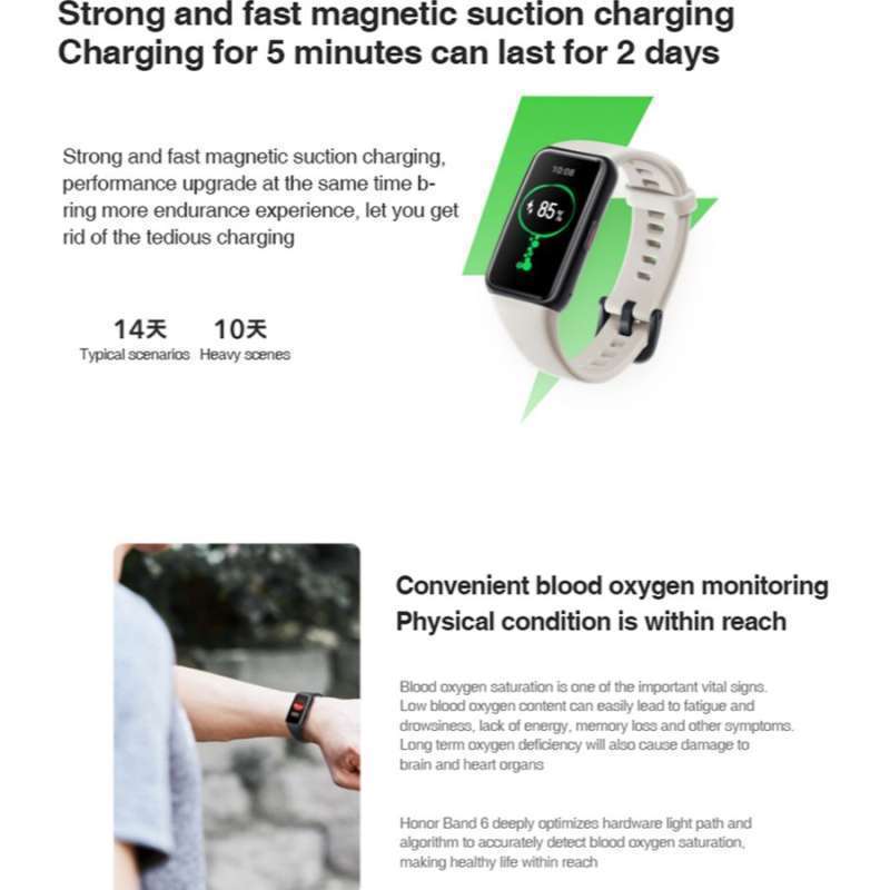 Jual Huawei Honorband 6 Nfc Amoled Spo2 Smartband Full Screen Smart ...