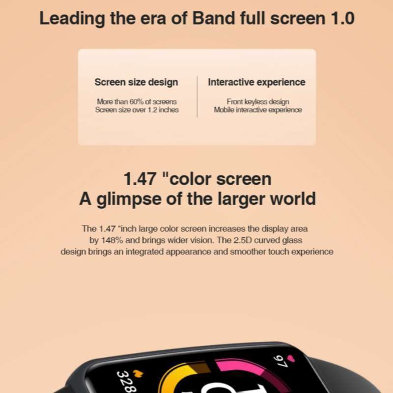 Jual Huawei Honorband 6 Nfc Amoled Spo2 Smartband Full Screen Smart ...