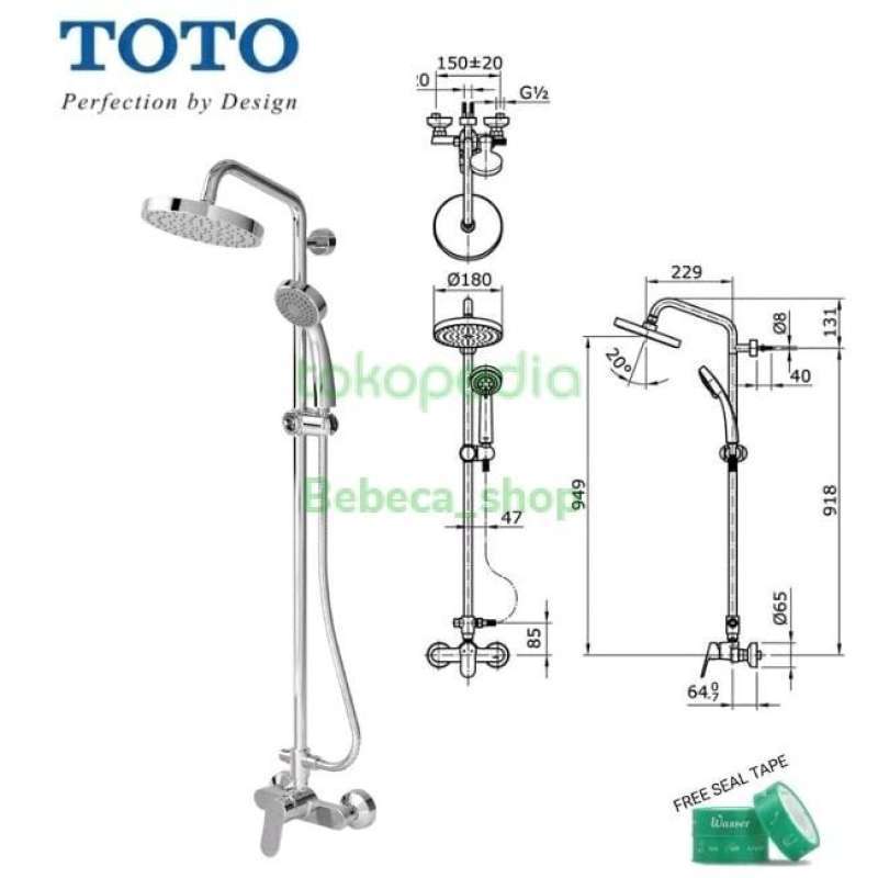 Jual Shower Column Set TOTO TX492SUN Hot & Cold di Seller Sukses Rezeki ...