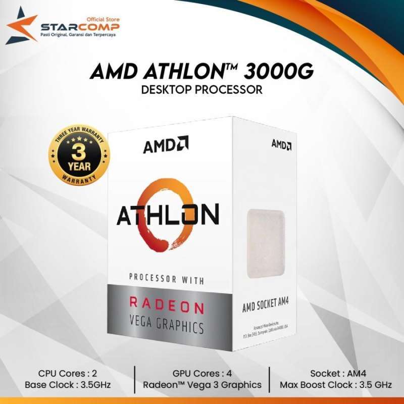 Jual Amd Athlon 3000g Processor With Radeon Vega 3 Graphics Di Seller ...