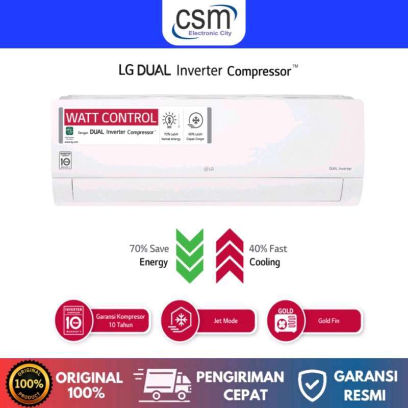 Jual AC LG 1 PK T09EV5 [1 PK] DUAL INVERTER R32 [INDOOR+OUTDOOR UNIT ONLY] GARANSI RESMI di ...