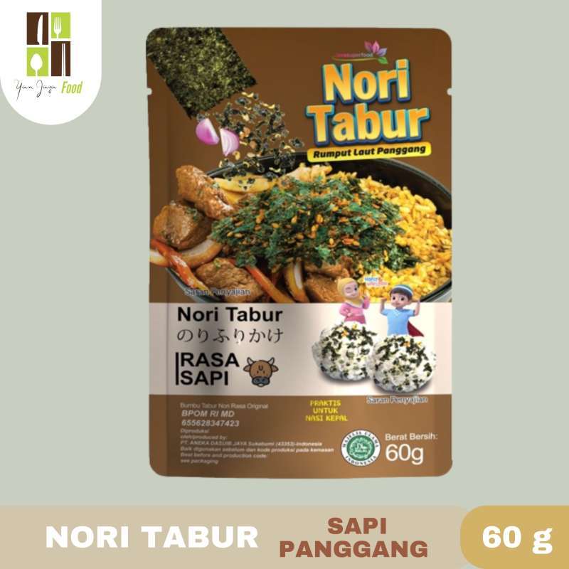 Jual Nori Tabur Rumput Laut Panggang 60GR Rasa Sapi Panggang/Seafood ...