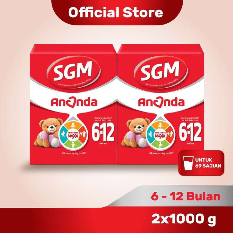 Jual SGM Ananda 2 6-12 Bulan Formula Bayi Bubuk 1000 gr x 2 di Seller AirMancur - Kota Bandung ...