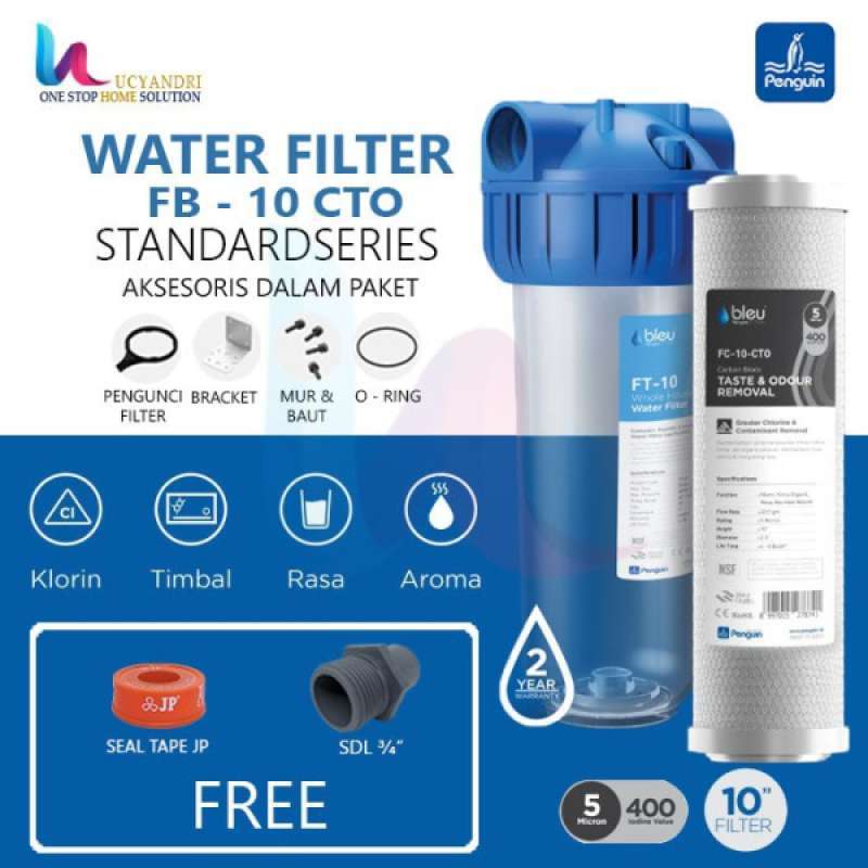 Promo Penguin Fb-10 Cto Filter Kotoran / Saringan Air, Tangki, Toren ...