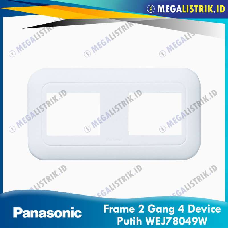 Promo Panasonic Frame Saklar 2 Gang 4 Device Wide Series Putih / White ...