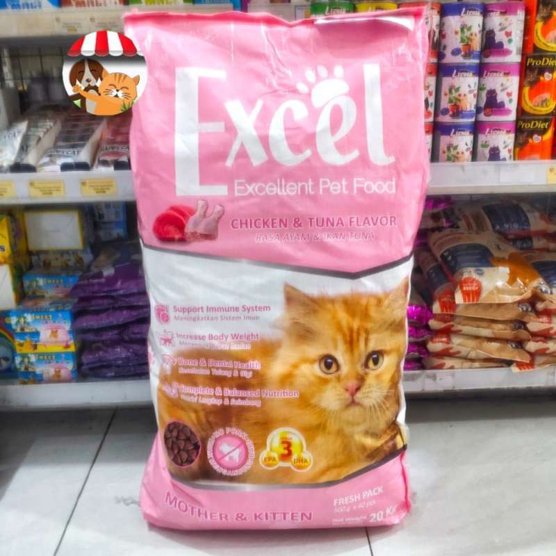 Jual Excel Kitten Chicken Tuna 20kg - Makanan Kucing Induk & Anakan di ...