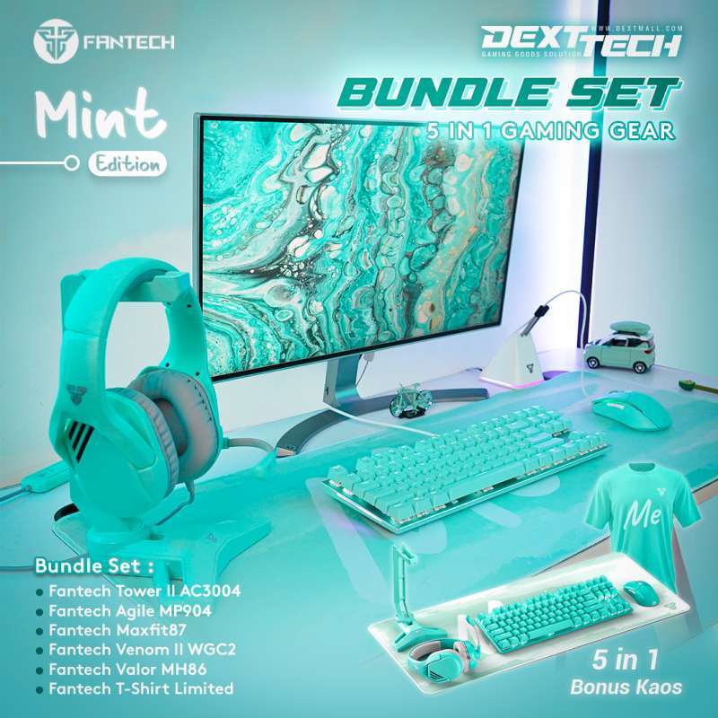 Jual Fantech Bundle Set Mint Edition Gaming Gear - Blue Switch di ...
